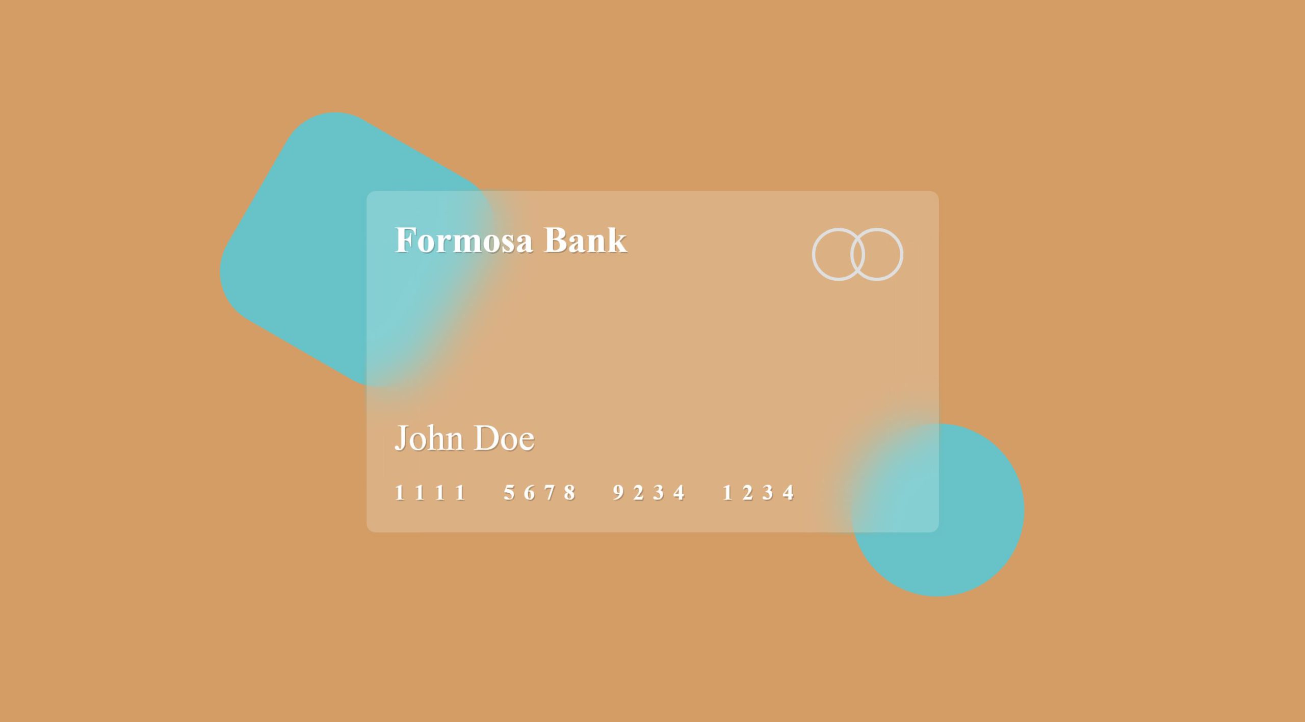 Glassmorphism Credit Card With Pure CSS Simple Web Learning
